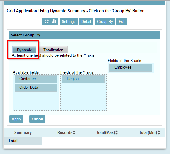 Grid Application Using Dynamic Summary Scriptcase Blog Development Web Design Sales And