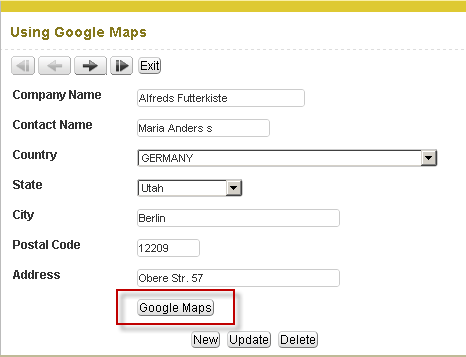 Introducir mapas en el Formulario