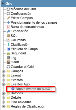 Eventos Ajax en aplicaciones de Grid