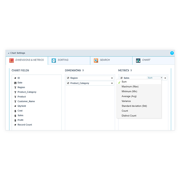 Charts - Features - Scriptcase
